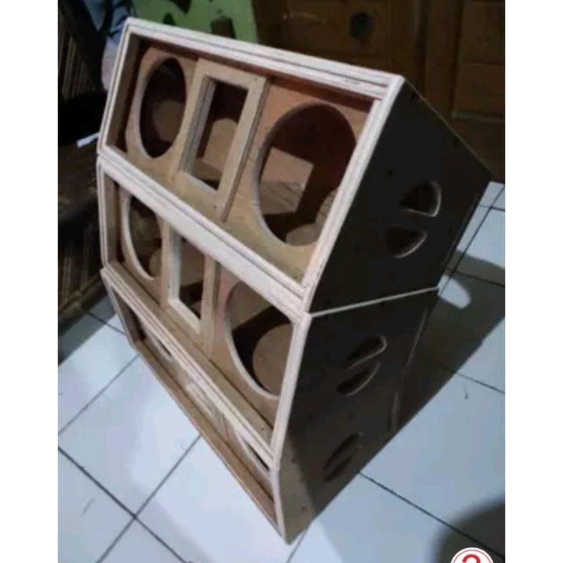 Jual box line array 12 inch double dan single semi Meranti | Shopee ...