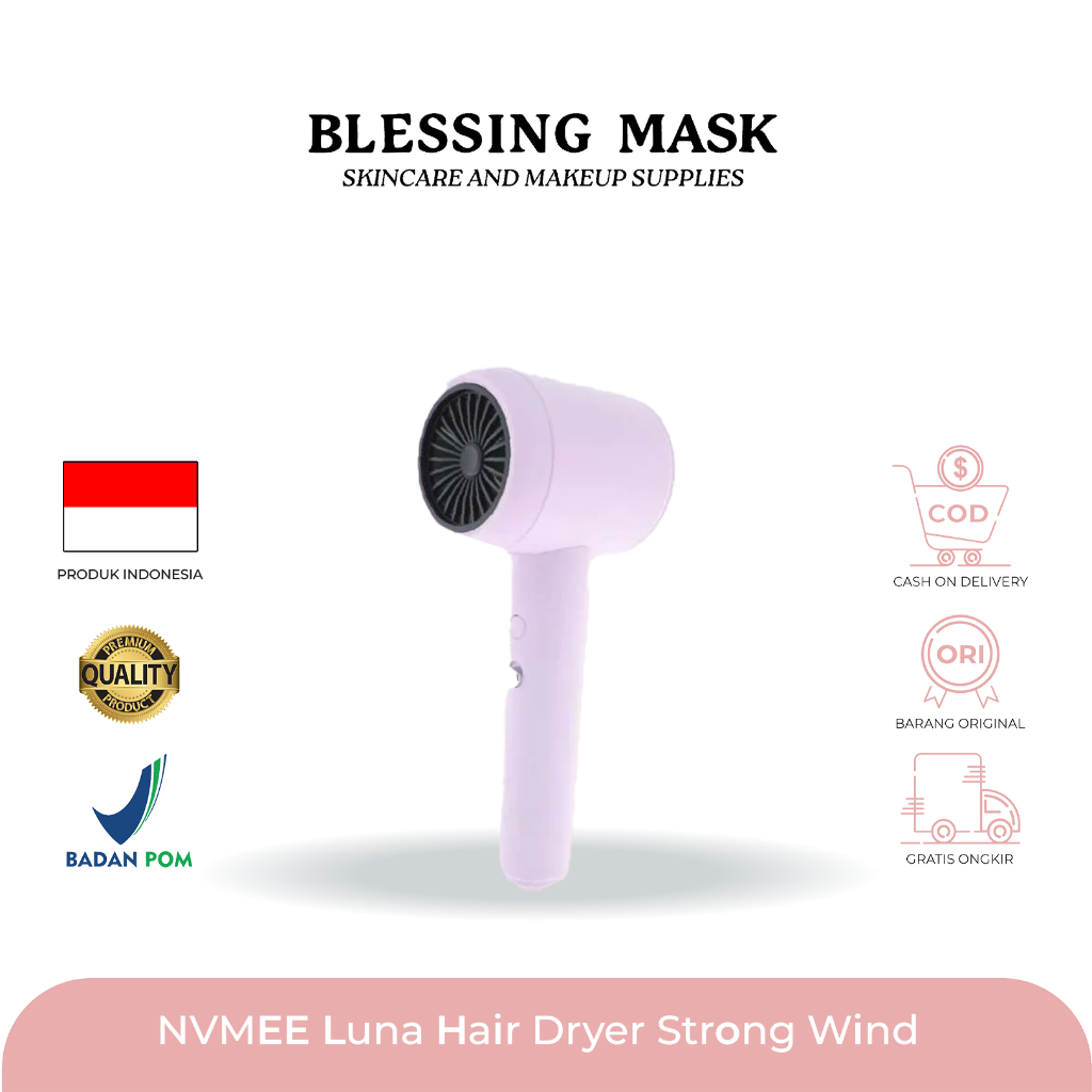 Jual NVMEE - Luna Hair Dryer Strong Wind & Low Watt | Shopee Indonesia