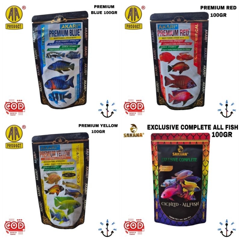 Jual Pakan Ikan Akari SAKANA Cichlid Premium Floating Pelet Apung Pakan Ikan Hias Pertajam Warna ...