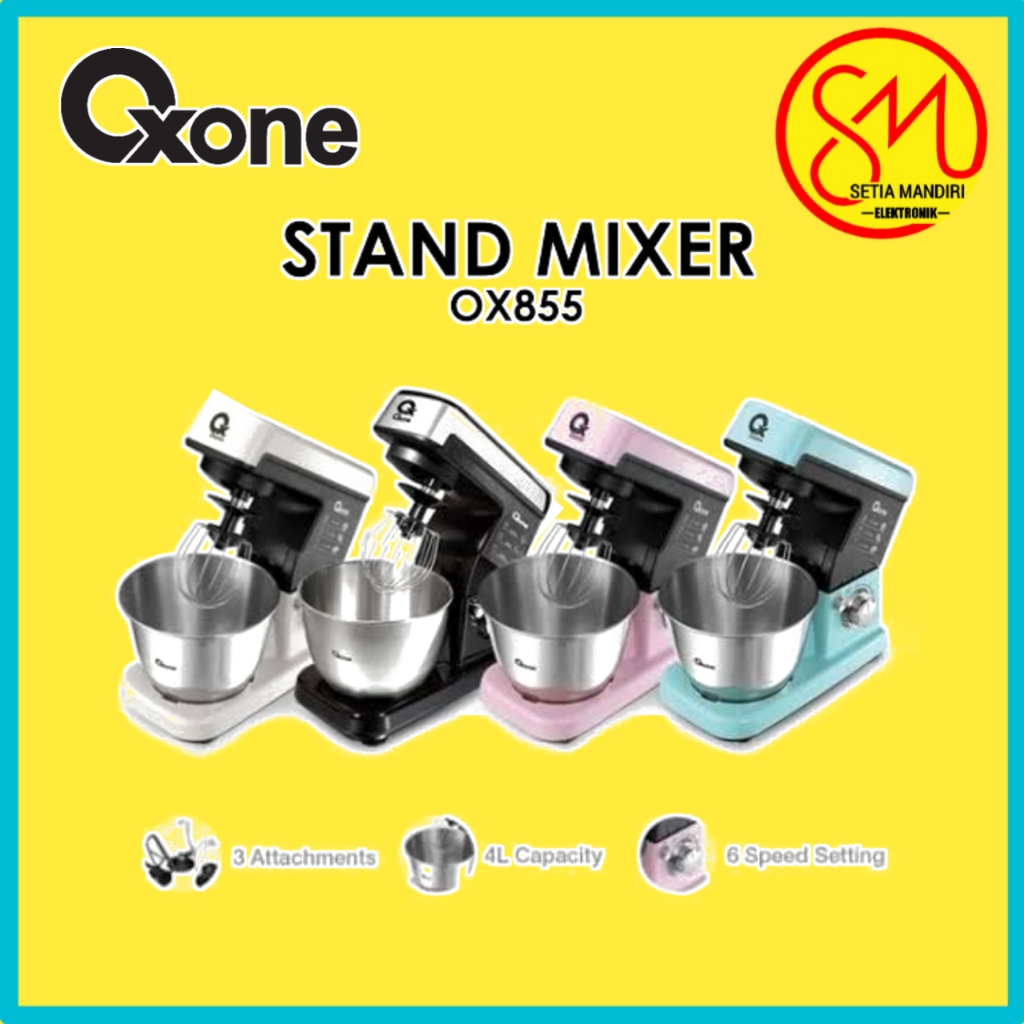 Jual OXONE Stand Mixer Series 4 L Stainless Steel OX 855 851 856 - OX855 OX851 0X856 | Shopee ...