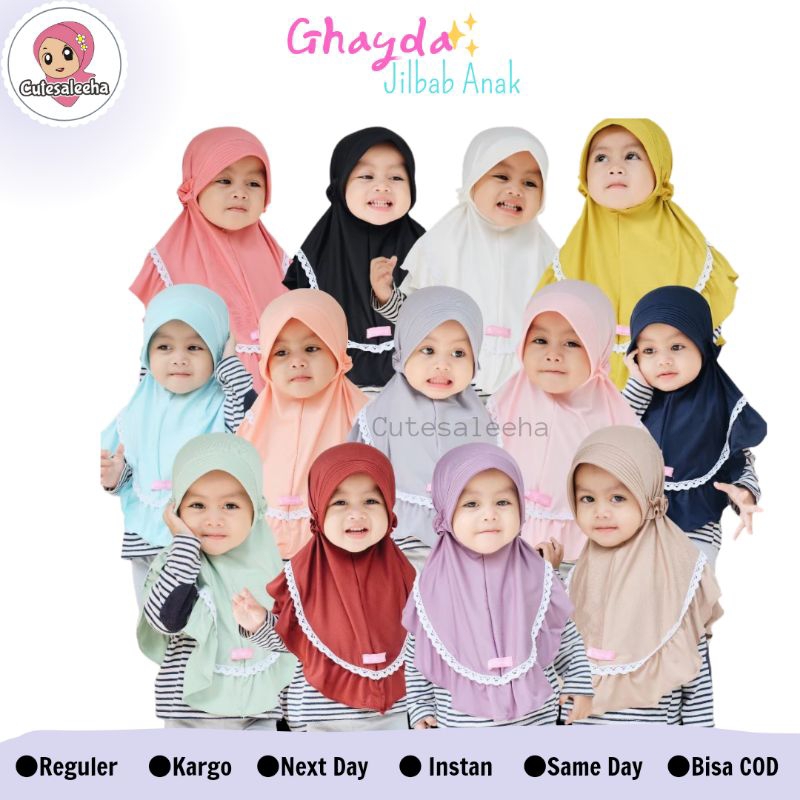 Jual Cutesaleeha - Jilbab Anak Premium Usia 1-7 Ghayda Tahun Jilbab ...