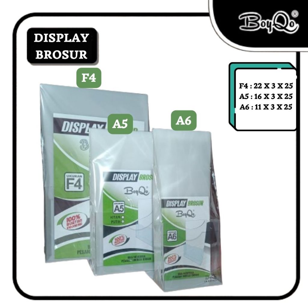 Jual BoyQo Tempat Brosur Akrilik Putih | Display Brosur Aneka Ukuran ...