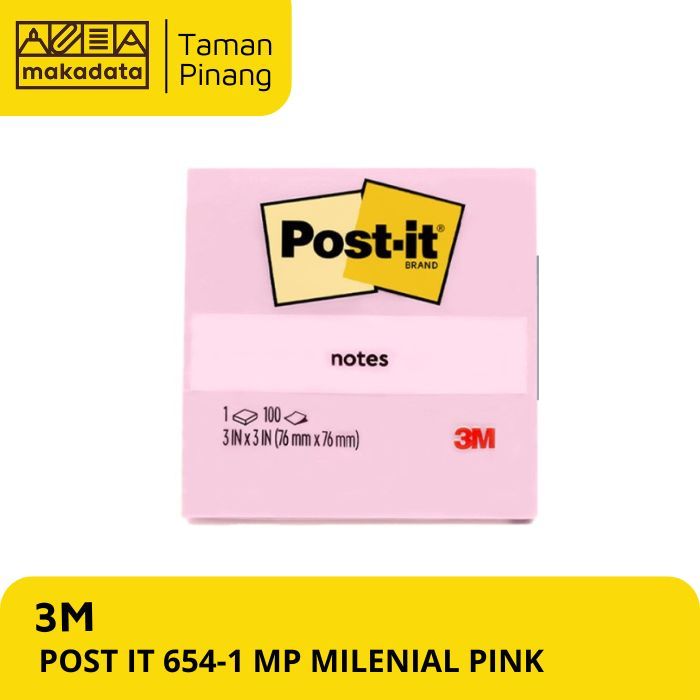 Jual 3M POST IT 654-1 MP MILENIAL PINK ( 1PCS) | Shopee Indonesia