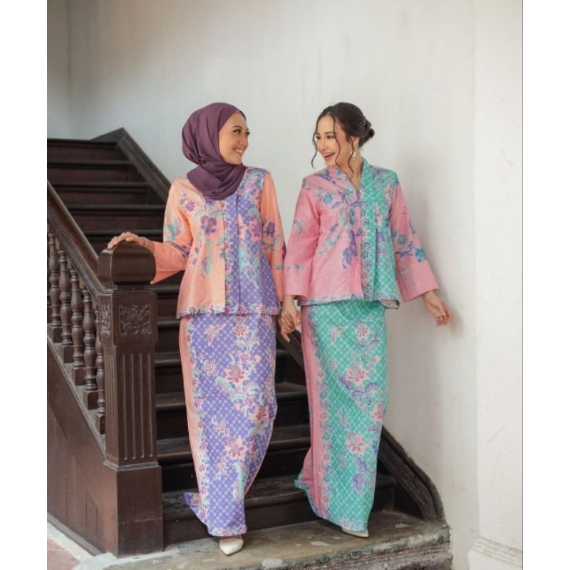 Jual Set Batik Kebaya Batik Series Soft Pastel Batik Al Mubarok ...