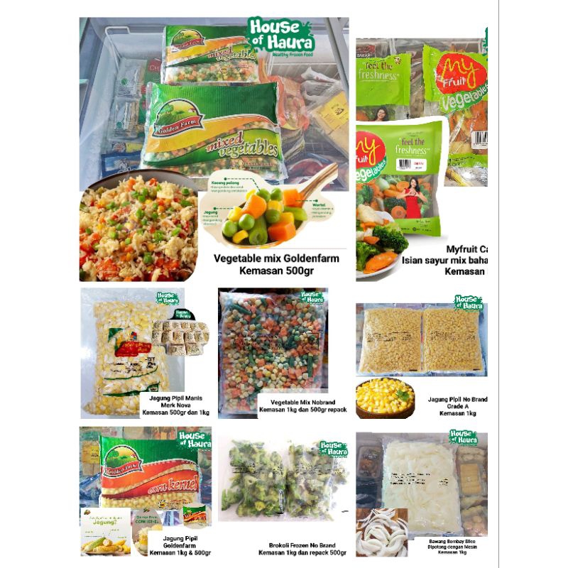 Jual Jagung Pipil / Brokoli / Vegetable mix / kacang polong / paprika ...