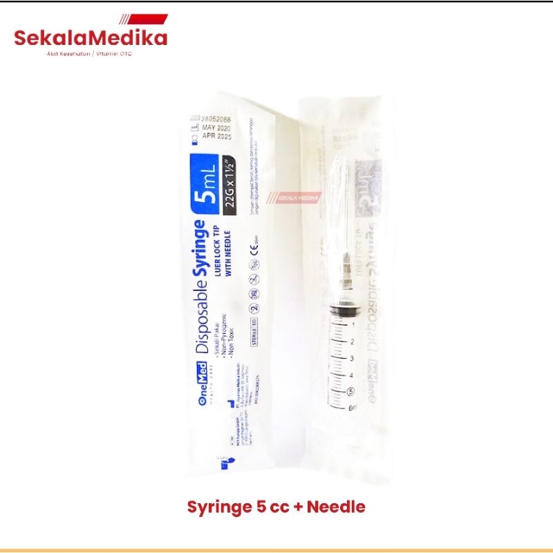Jual SYRINGE 5 Ml DISPOSABLE SPUIT 5 CC / PCS | Shopee Indonesia