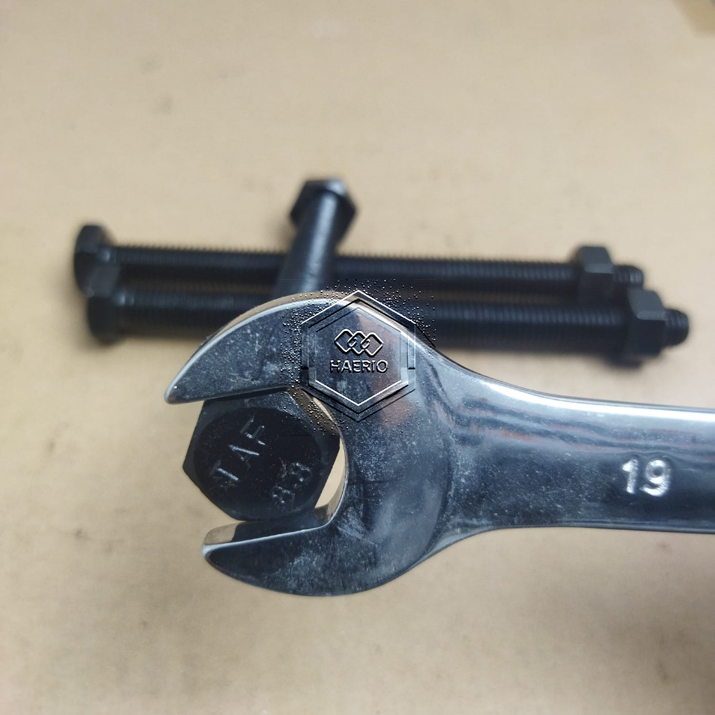 Jual BAUT MUR BAJA M12 X 150 FULL DRAT PANJANG 15CM KUNCI 19 15 CM BAUD HTB GRADE 8.8 HITAM ...