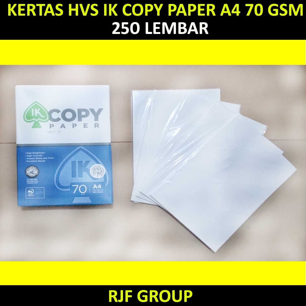 Jual IK COPY PAPER A4 70 GSM 250 LEMBAR | Shopee Indonesia