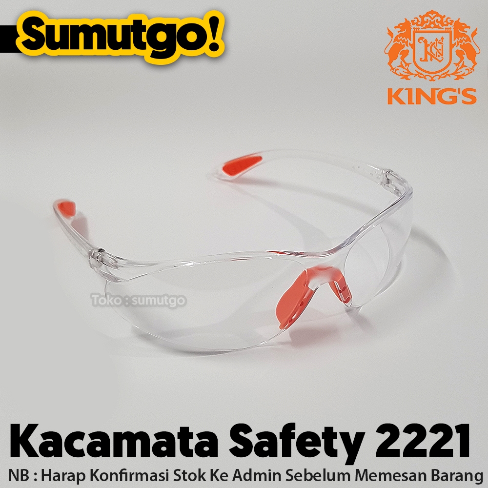 Jual Kings KY2221 Safety Glass Clear / KY 2221 Kacamata Kerja Kebun ...