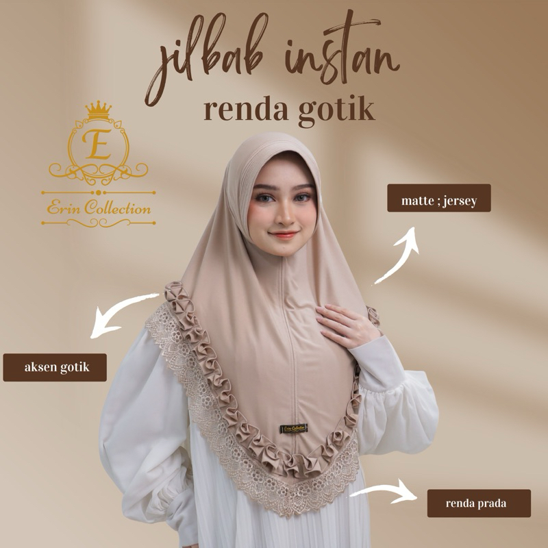 Jual JILBAB JERSEY RENDA GOTIK/ JILBAB INSTAN RENDA erin_collection ...