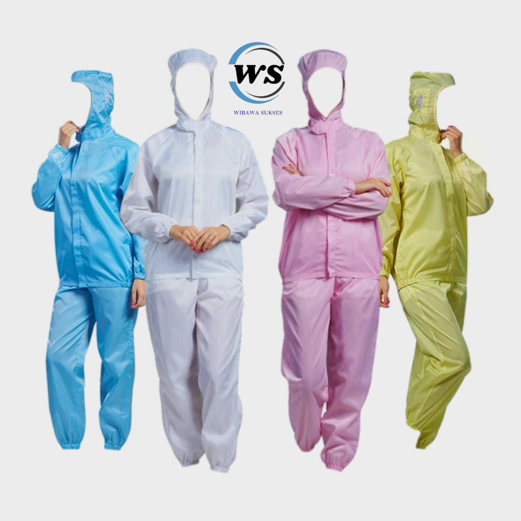 Jual Anti Statis Baju Stelan Longsleeve Dengan Topi Penutup Kepala Hood ...