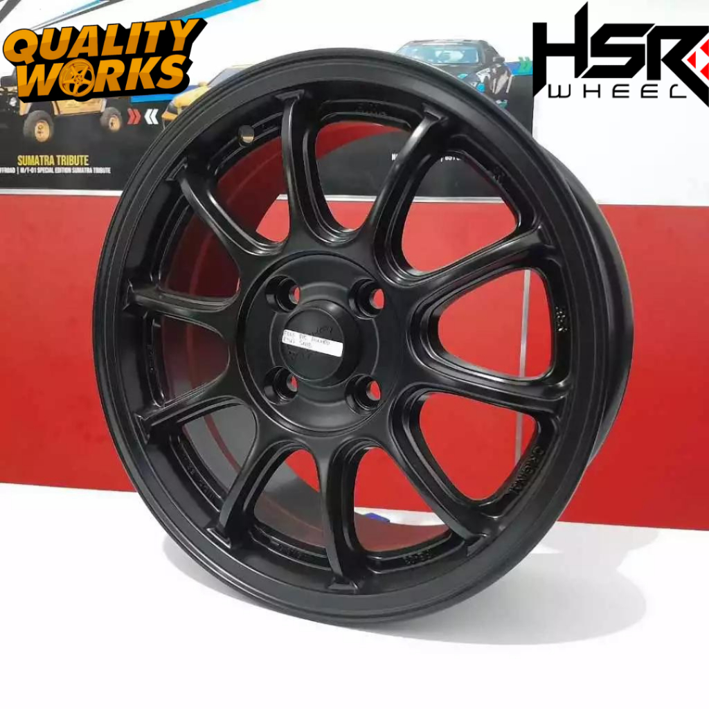 Jual Velg Racing Mobilio, Jazz, yaris Ring 15 Inhc Pelek Hsr Fe03 R15 Pcd 4x100 Hitam dop ...