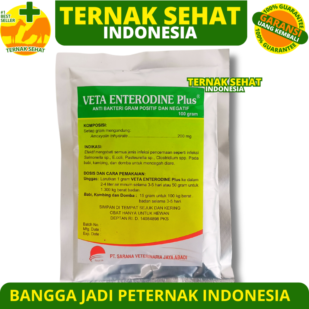 Jual VETA ENTERODINE PLUS 100 GRAM - Obat Antibiotik Infeksi Pencernaan ...