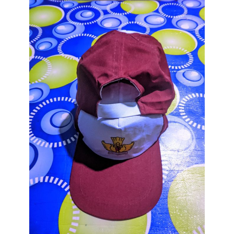 Jual Topi SD Topi Sekolah Seragam Sekolah Merah Putih Logo Bordir isi ...