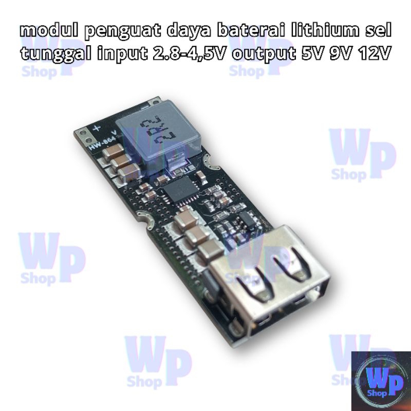 Jual Modul power Bank DC-DC step up 2.8-4.5 to 5V 9V 12V cocok baterai ...