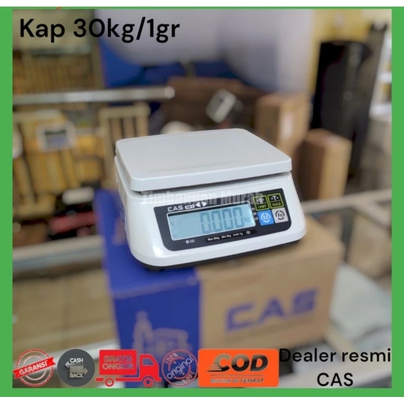 Jual Timbangan meja digital CAS SW II kapasitas 30 kg x 1 gram garansi service dan sparepart 2 ...
