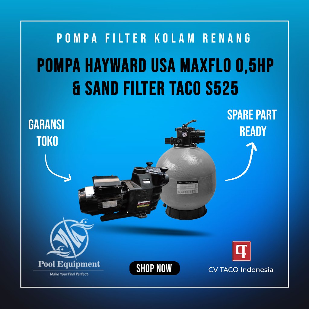 Jual (Paket)Pompa Hayward USA Max-Flo SP2806W (0.5HP) & Sand Filter ...