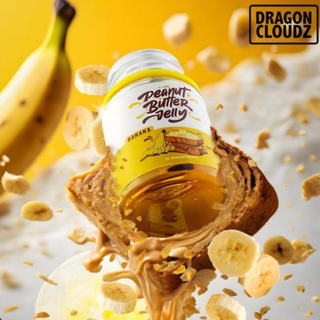 Jual Dragon Cloudz Peanut Butter Jelly V2 Banana 60ML by Dragon Cloudz - Liquid PBJ Banana ...