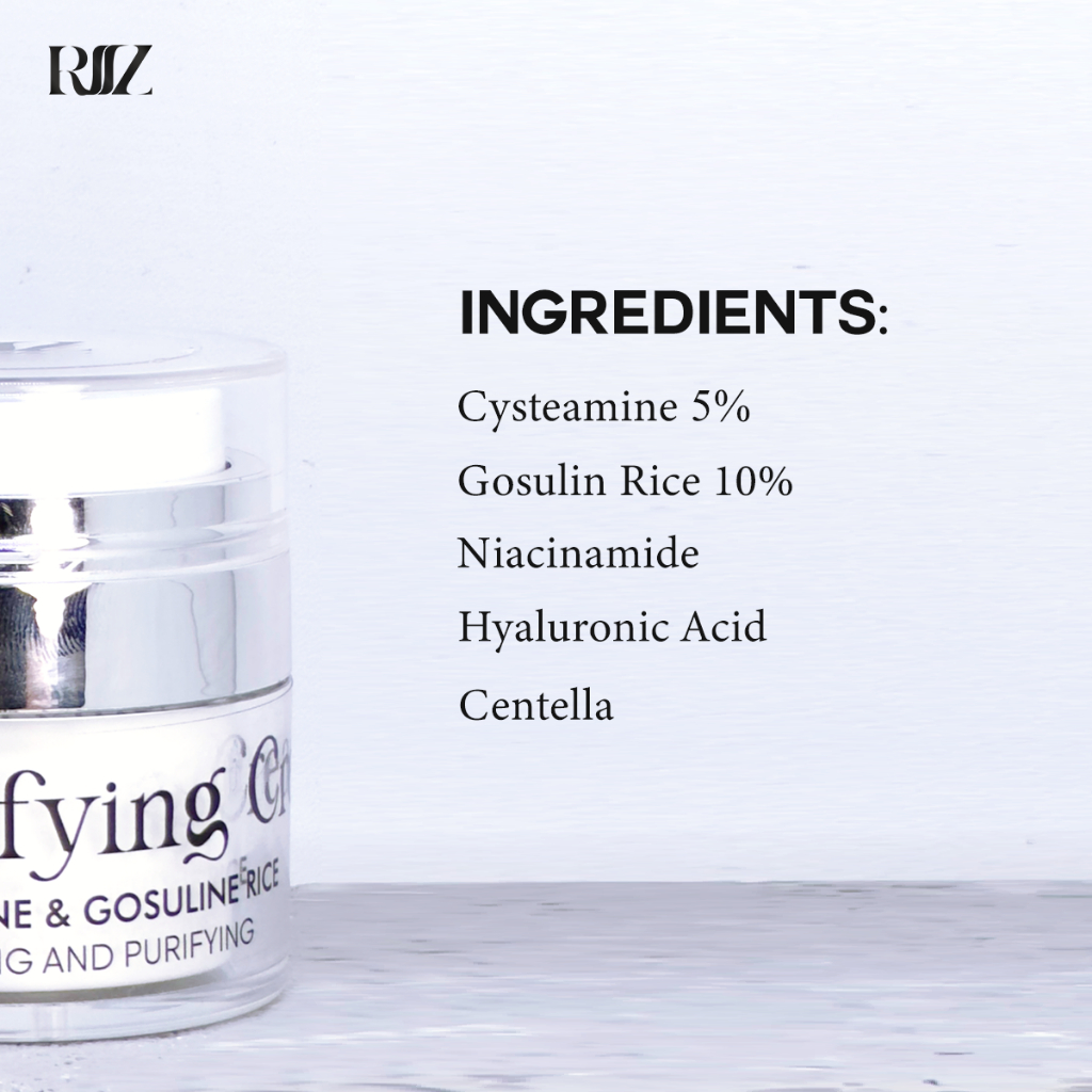 Jual PURIFYING CREAM BY RIIZ | BRIGHTENING AND PURIFYING | Cysteamine ...