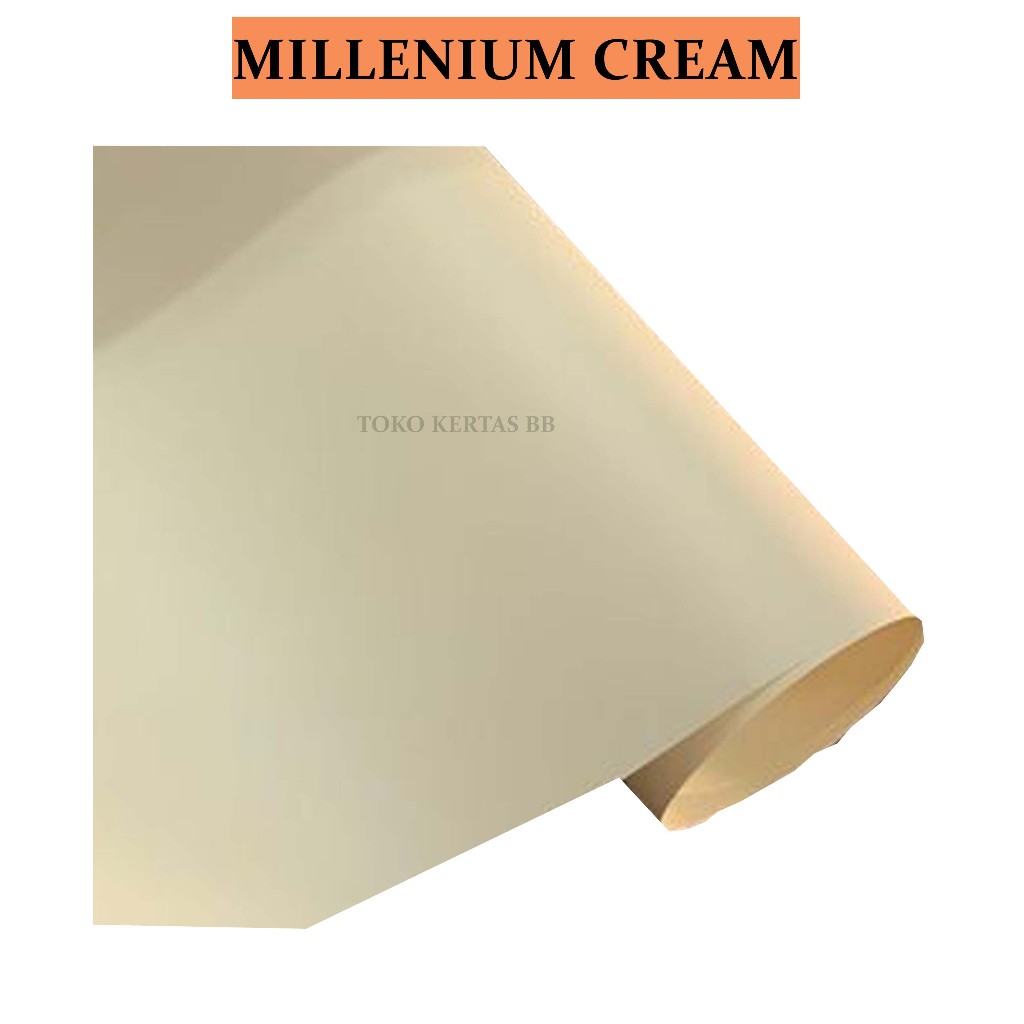 Jual KERTAS JASMINE / KERTAS MILLENIUM / WARNA MILLENIUM CREAM 190 - 220 GSM UKURAN 79 X 109 CM ...