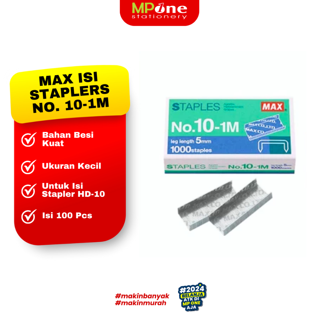 Jual Max Isi Staples No.10 / Isi Staples Kecil / Isi Staples MAX (1 ...