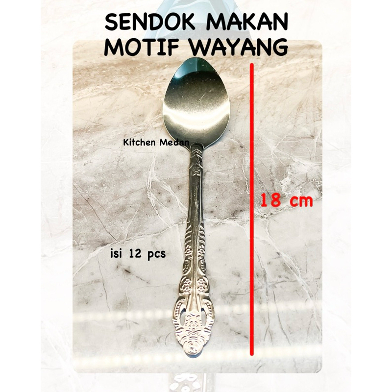 Jual Sendok Makan Stainless Wayang Lusinan - KITCHEN MEDAN | Shopee ...
