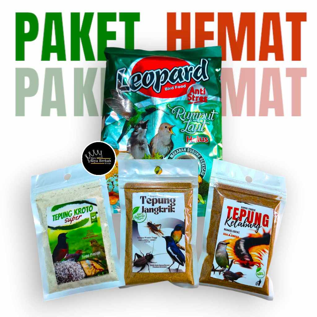 Jual LEOPARD HIJAU RUMPUT LAUT HALUS PLUS PAKET HEMAT TEPUNG KROTO ...