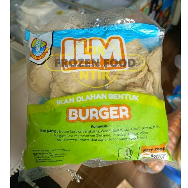Jual ILM Ikan bentuk burger 500g Frozen food cik ntik Jambi cemilan ...