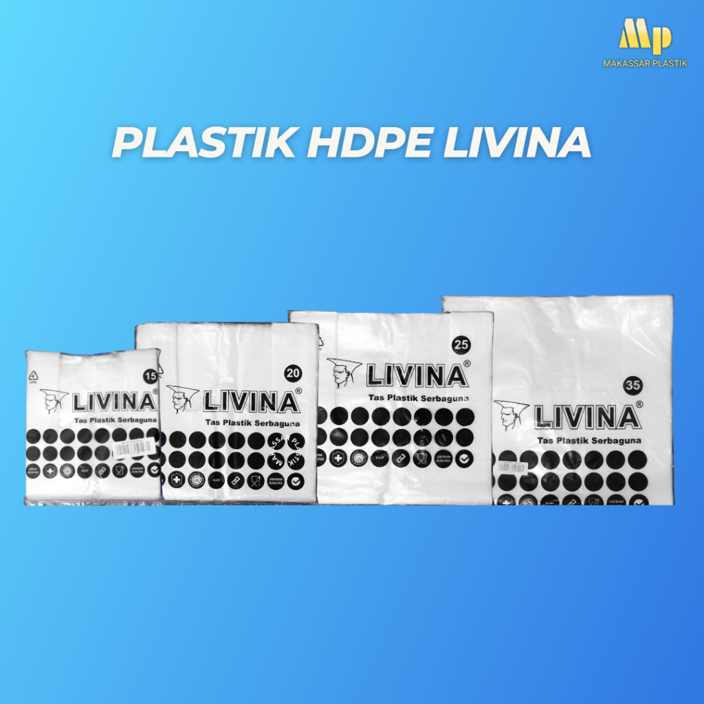 Jual PLASTIK HDPE LIVINA / KANTONG PLASTIK TEBAL TRANSPARAN / PLASTIK ...