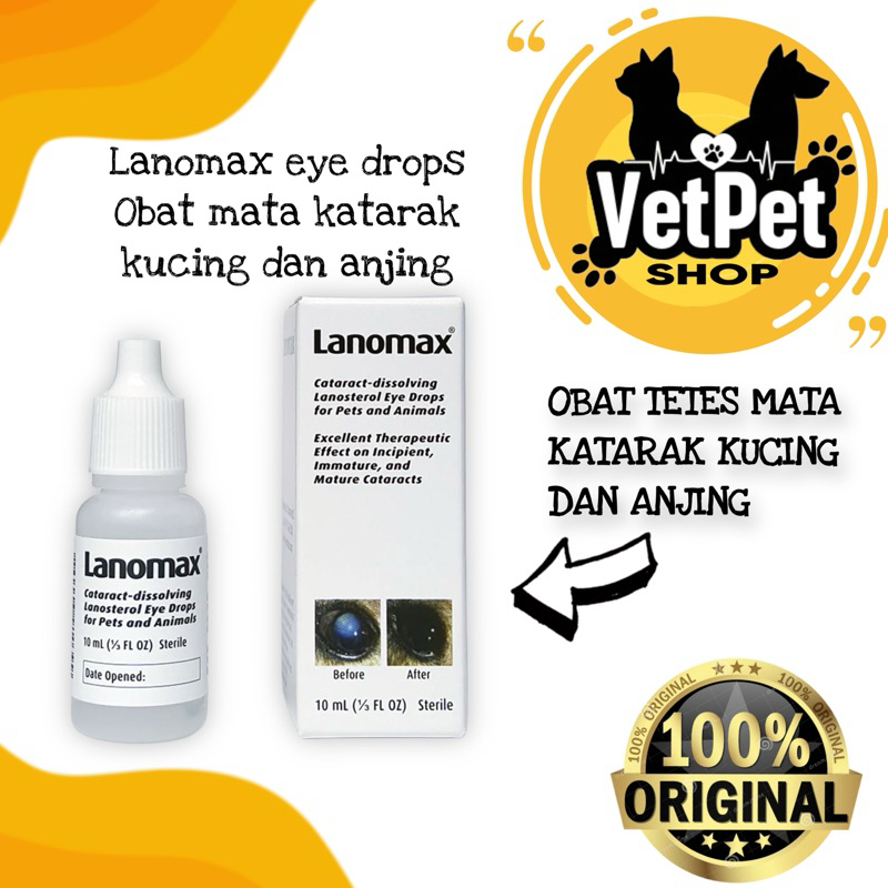 Jual Lanomax Eye drops 10 ml Tetes Mata Kucing Anjing Katarak | Shopee ...