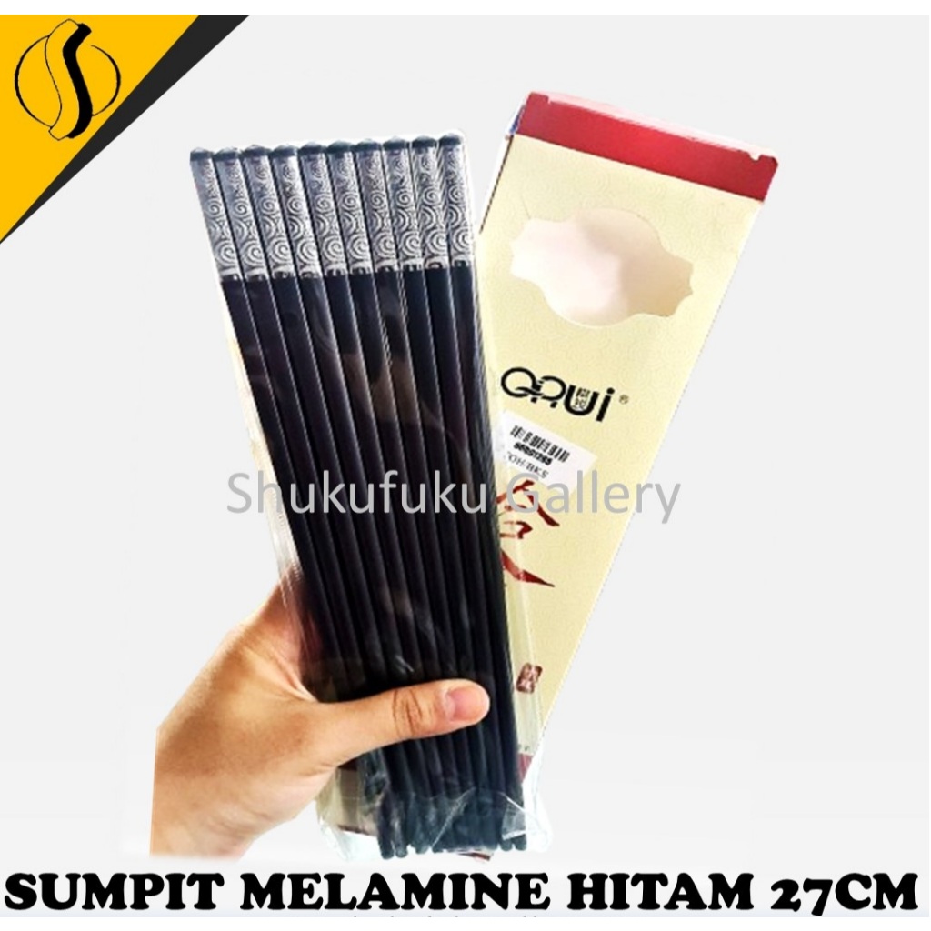 Jual SUMPIT MELAMIN HITAM 27CM/ SUMPIT KOREA CINA JEPANG 27CM ...