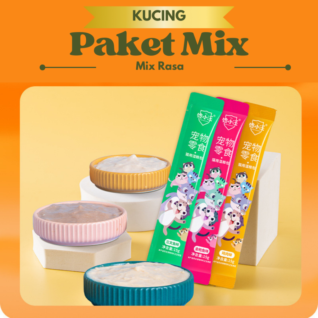 Jual Paket MIX Snack Kucing Murah 50 Pcs, 75 Pcs, 100 pcs, 500 Gr, 1kg ...