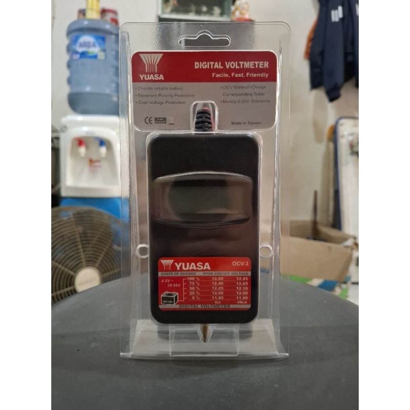 Jual Digital Voltmeter Yuasa OCV-3 Battery Tester SLI VRLA 4V 6V 12V ...