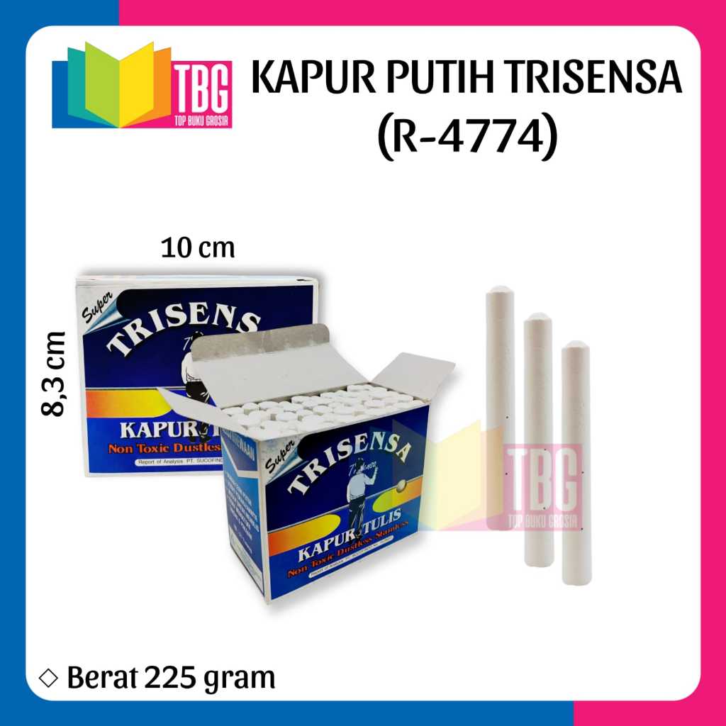 Jual 1 KOTAK (50 BATANG) KAPUR PUTIH TRISENSA / KAPUR PUTIH / KAPUR ...