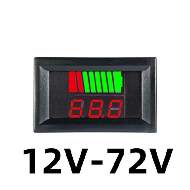 Jual 2pcs Voltmeter Indikator Level Pengisian Baterai Aki 12V - 72V | Shopee Indonesia
