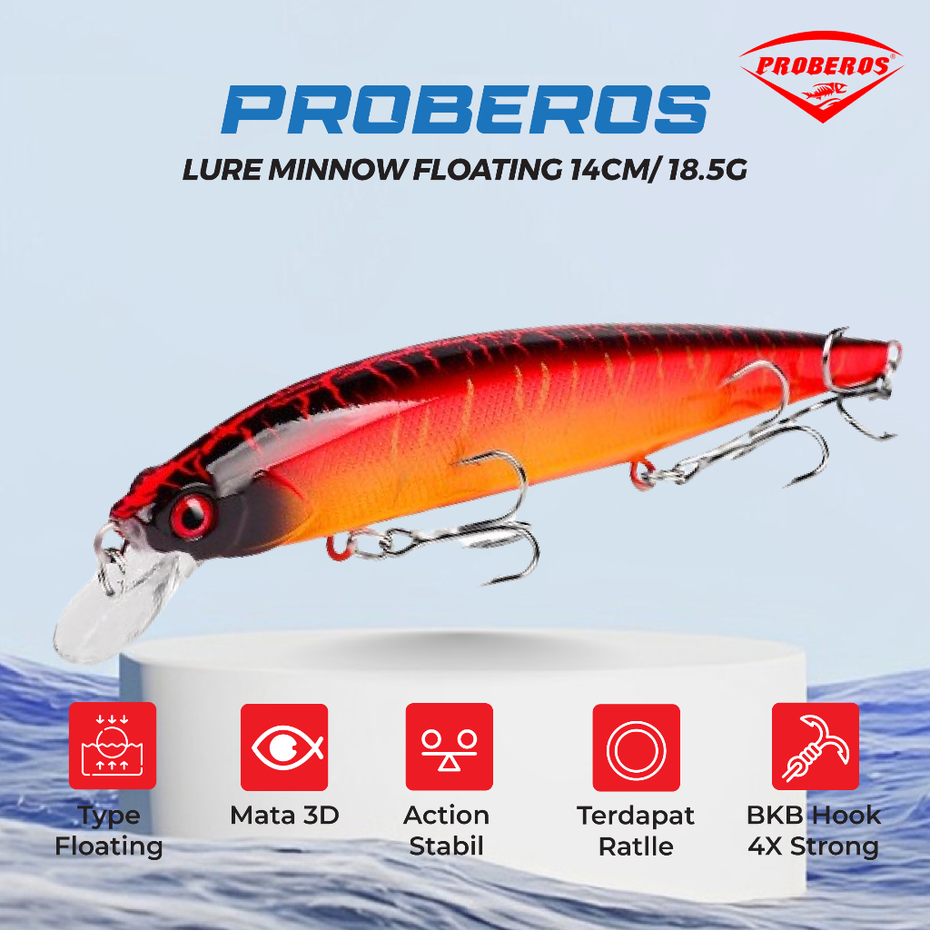 Jual PROBEROS Umpan Pancing Lure Minnow 14Cm/18.5G Superbait Amazon ...
