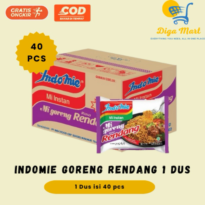 Jual Indomie Goreng Rendang 1 Dus / Karton (Isi 40 pcs) | Shopee Indonesia
