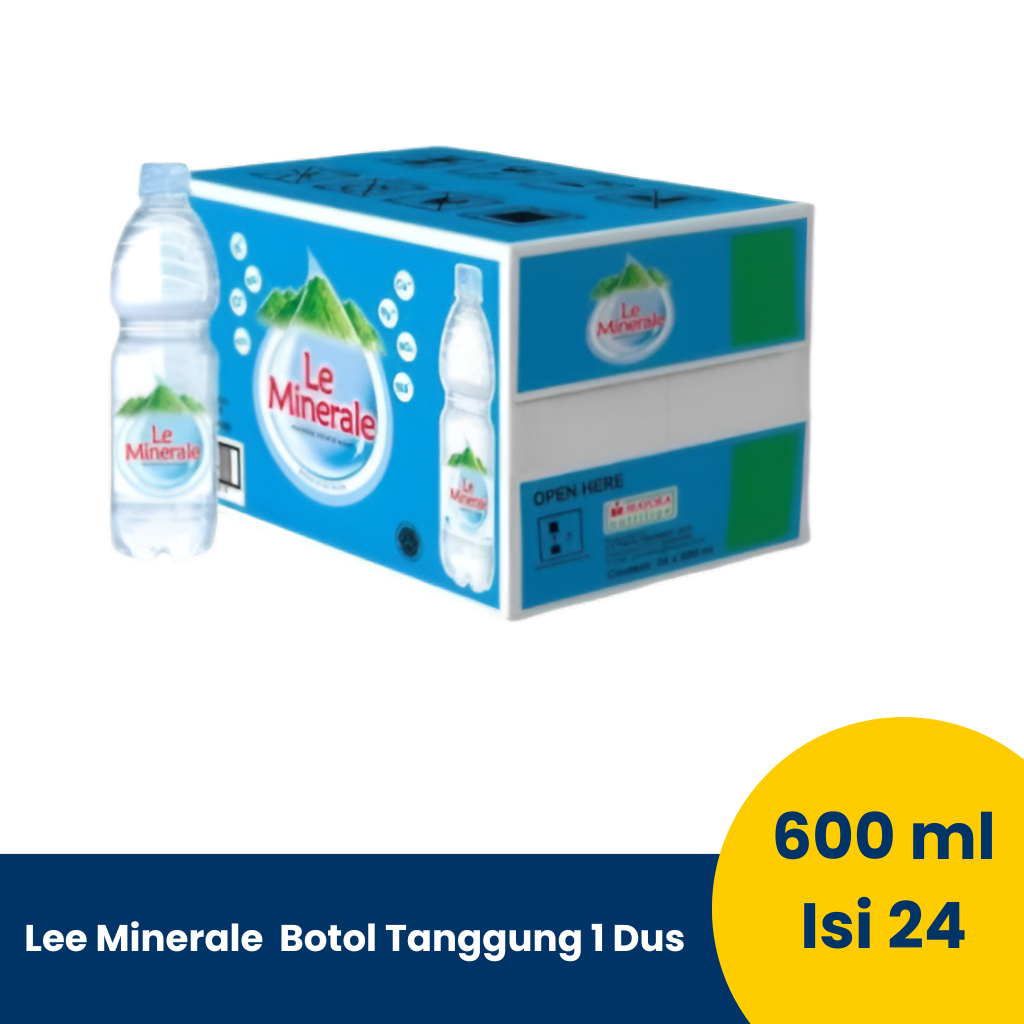 Jual LEE MINERALE Air Mineral Botol Tanggung 1 Dus | 600ml | Isi 24 ...