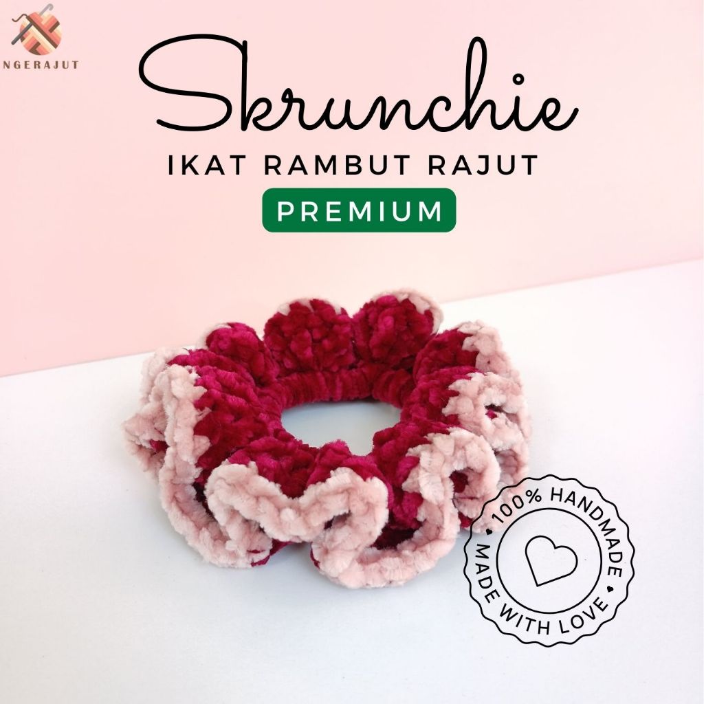 Jual Skrunchie Ikat Rambut Rajut Premium Crochet Benang Velvet | Shopee ...