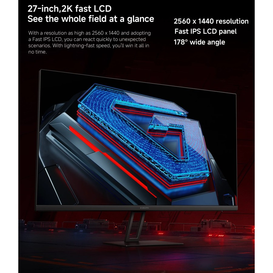 Jual Xiaomi G27Qi 2K 27 Inch Gaming Monitor 185Hz 1MS sRGB 100% LED ...