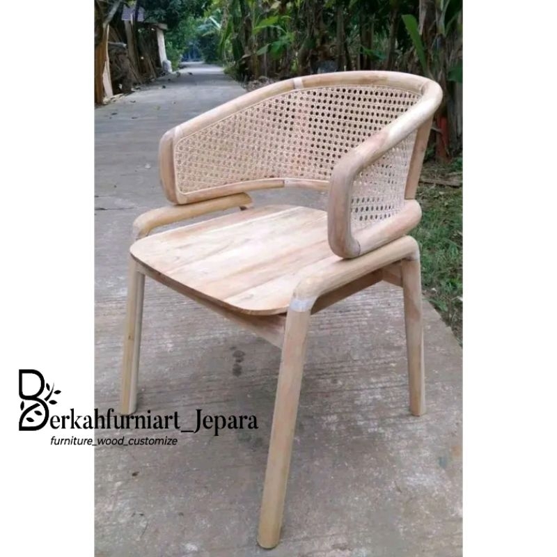 Jual kursi cafe cleopatra,kursi rotan kayu jati,kursi teras rotan jati,bangku taman | Shopee ...