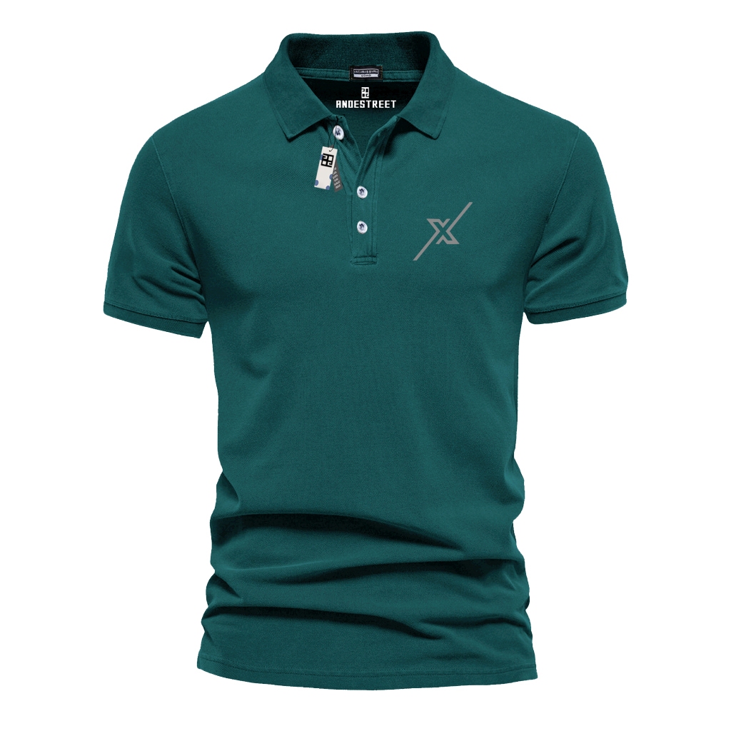 Jual COD T-shrit POLO kerah X Font Silver Kaos Kerah Dewasa Shirt / Kaos Wangki Pria Polo / Kaos ...