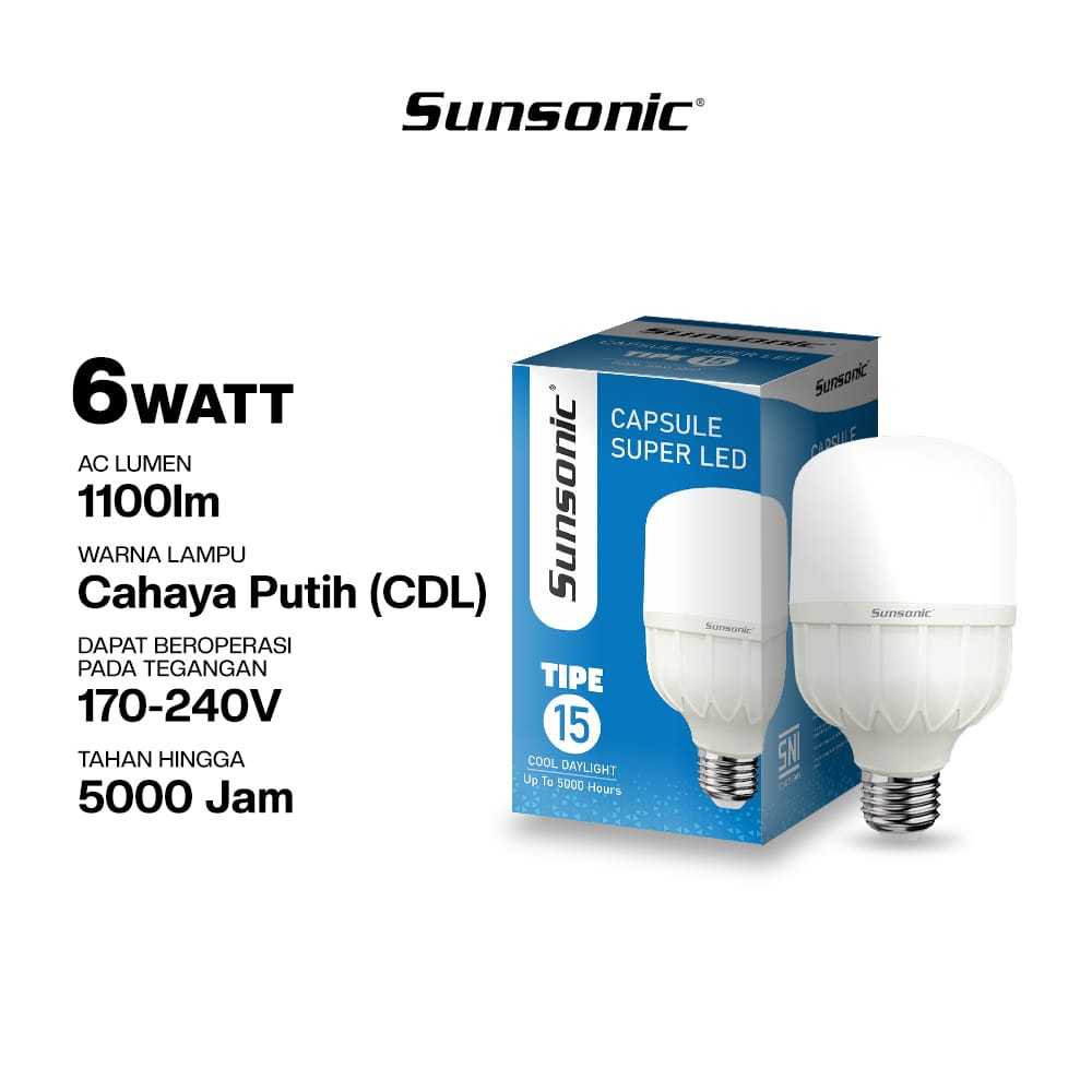 Jual SUNSONIC LED KAPSUL BOHLAM LED CAPSULE LAMPU LED BULB TABUNG LAMPU KAPSUL MURAH 15W 15 W ...