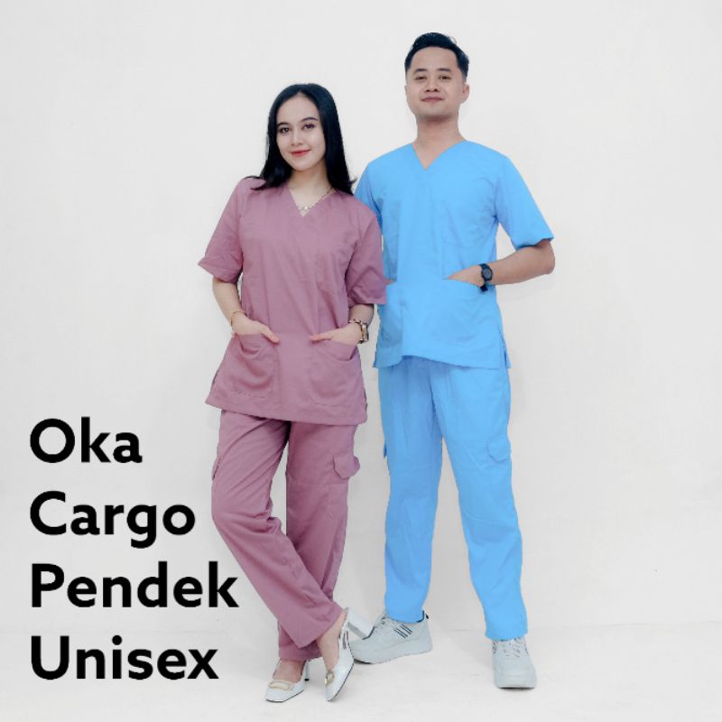 Jual baju ok cargo lengan pendek baju jaga oka cargo seragam perawat ...