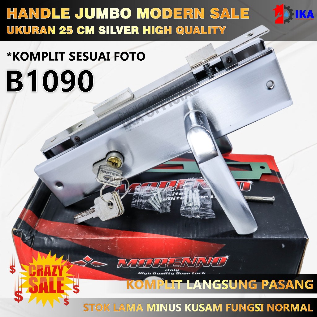 Jual CRAZY SALE Handle Kunci pintu rumah Set Ukuran JUMBO / BESAR Minimalis / Handle kunci pintu ...