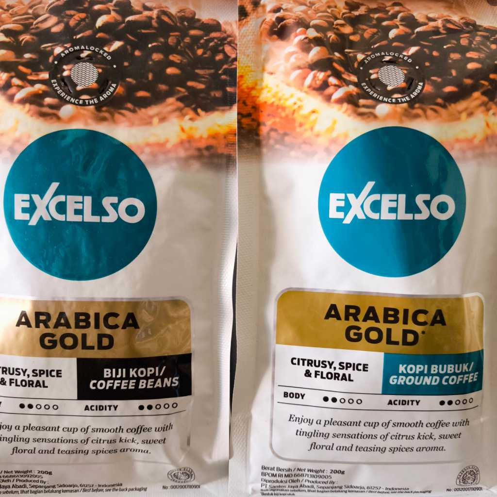 Jual Excelso Arabica Gold Kopi Bubuk / Biji Kopi Kemasan 200gr | Shopee ...