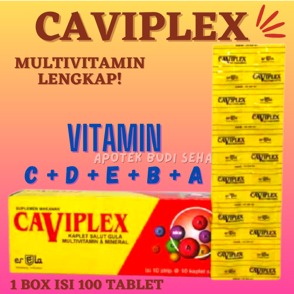 Jual Caviplex Box isi 100 Multi Vitamin C Vitamin A Vitamin Ibu Hamil ...