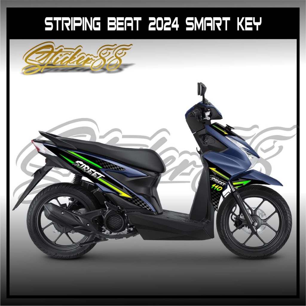 Jual Striping New Beat 2024 Smart Key Terbaru /Sticker Variasi Beat ...