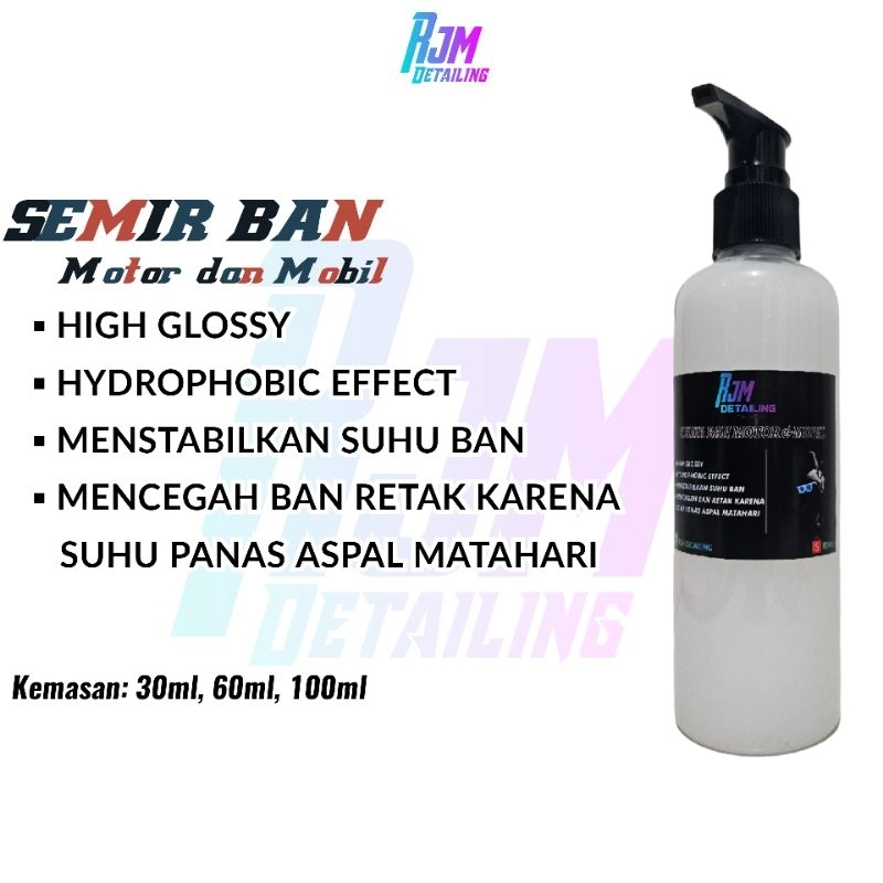 Jual Rjm Semir Ban Mobil Motor 100ml Poles Ban Kendaraan Mobil Motor Efek Wetlook Dan
