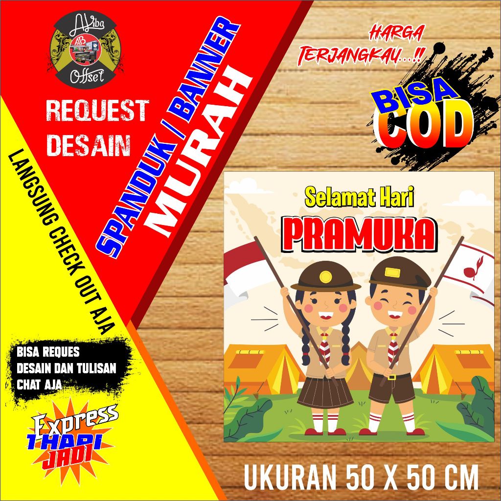 Jual SPANDUK BANNER PRAMUKA UKURAN 50X50CM | Shopee Indonesia